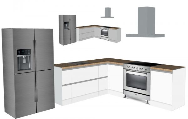 corner refrigerator uk